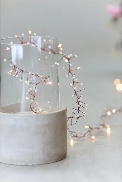 White Jewel Cluster Battery Fairy Lights | Penelopetom