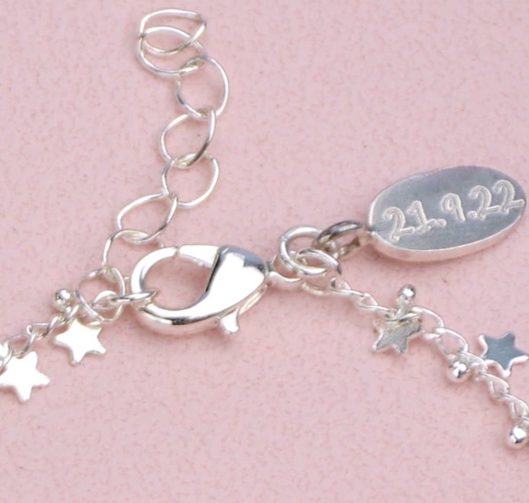 Personalised Mini Silver Star Cluster Bracelet – Penelopetom