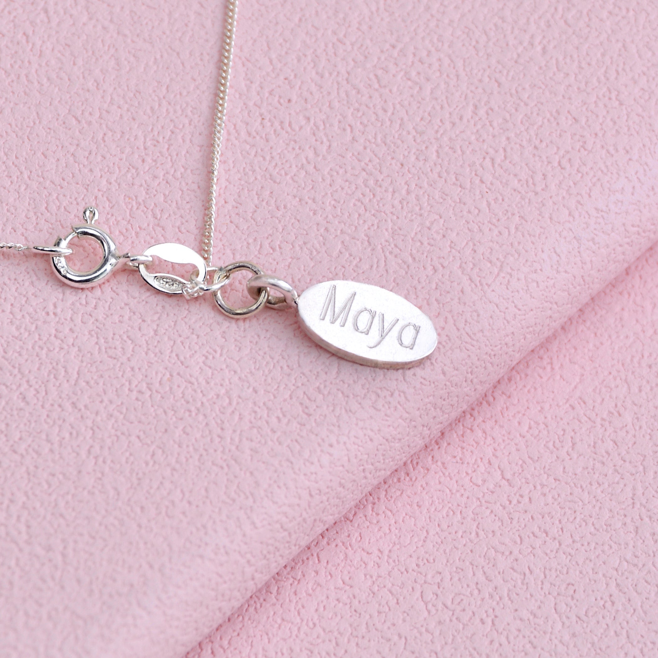 Personalised Sterling Silver Kiss Necklace – Penelopetom